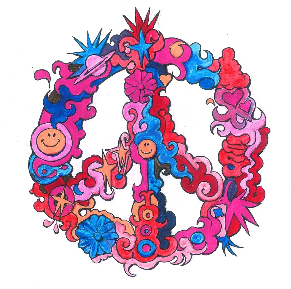 "Psychedelic Peace Symbol" by sneakycows | Redbubble