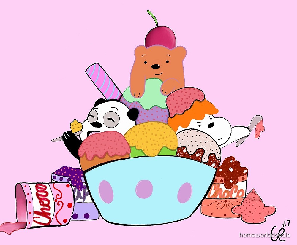 "Webarebears-Ice cream bears!" by homeworlddoodle | Redbubble