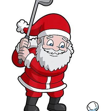 "Santa Claus Golf Christmas Golfer Golfing " Sticker for Sale by ...