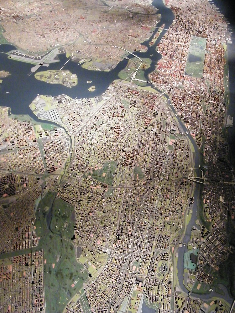 "Scale-Model Manhattan, Bronx, New York City" by lenspiro | Redbubble