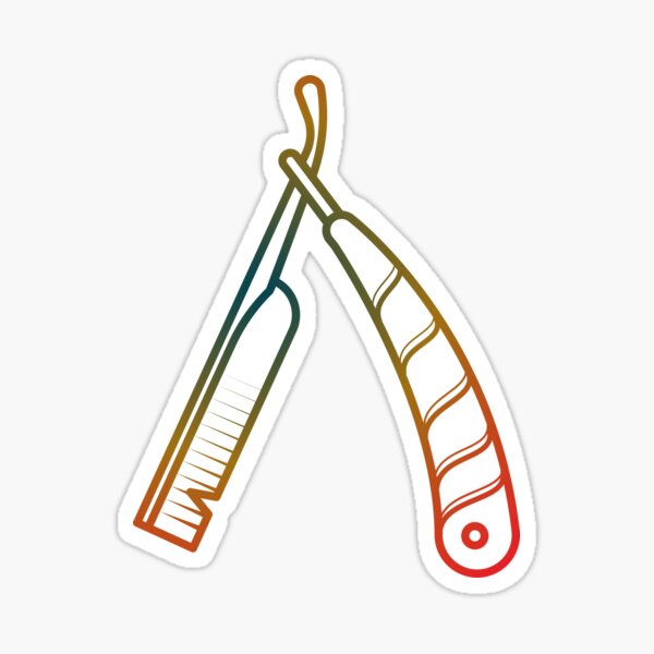 Straight Razor Stickers | Redbubble