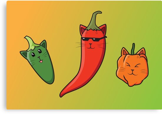 "Pepper Cats" Canvas Print by smoorestudios | Redbubble