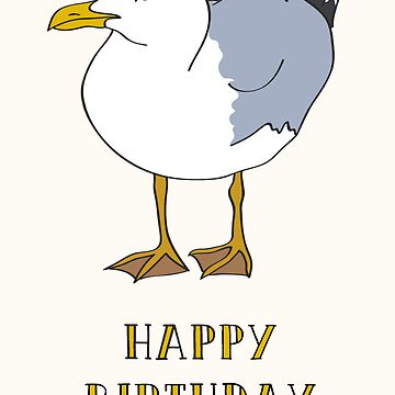 "Seagull happy birthday card" Greeting Card for Sale by philipinct ...