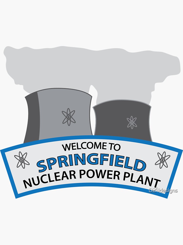 "Springfield Nuclear Power Plant" Sticker by D24designs | Redbubble