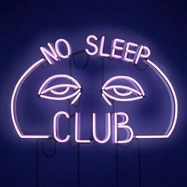 "No Sleep Club Neon Sign" by Kelsey Smith | Redbubble