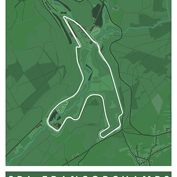 "Spa Francorchamps | Formula 1 Poster | Track Map" Photographic Print ...