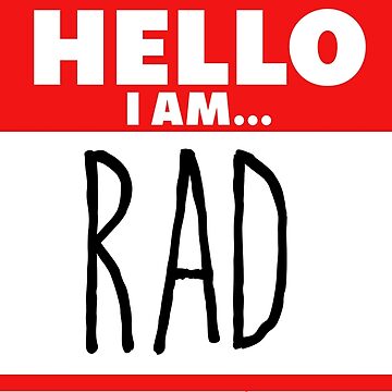 "Rad" Sticker for Sale by itwasallmydream | Redbubble