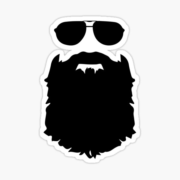 Beard Silhouette Stickers | Redbubble