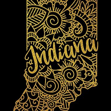 "Indiana Gold Map" Poster for Sale by OutcastBrain | Redbubble