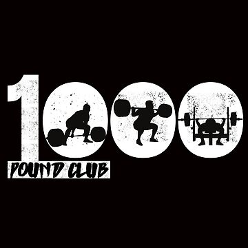 "1000 pound club deadlift squat bench" Sticker for Sale by Gym Beasts ⭐ ...