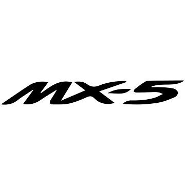 "Mazda MX-5 Logo Black" Sticker for Sale by OfficialWhippy | Redbubble