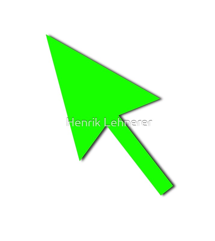 "Cursor Arrow Mouse Green" by Henrik Lehnerer | Redbubble