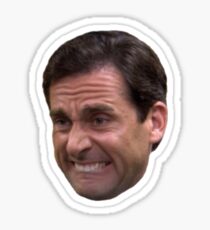 Michael Scott Face Stickers | Redbubble
