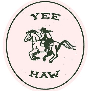 "Yee-Haw Pink Vinyl" Sticker for Sale by IsabelLambx | Redbubble