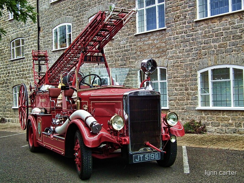 "Weymouth Vintage Fire Engine" by lynn carter | Redbubble