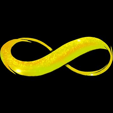 "Golden Yellow INFINITY Symbol Neurodiversity Autism ADHD Acceptance ...
