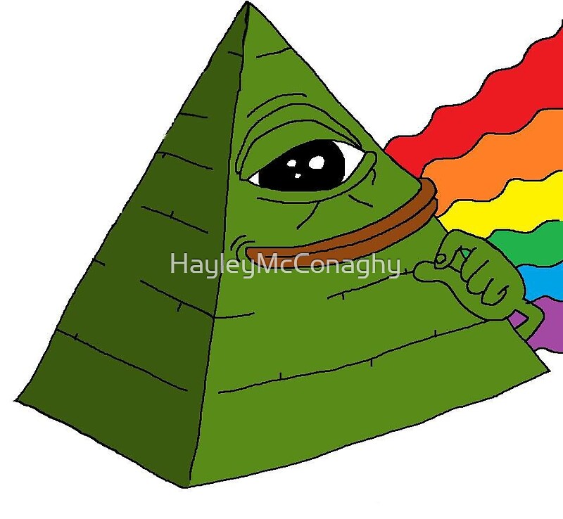 "Illuminati Rainbow Pepe Meme" by HayleyMcConaghy | Redbubble