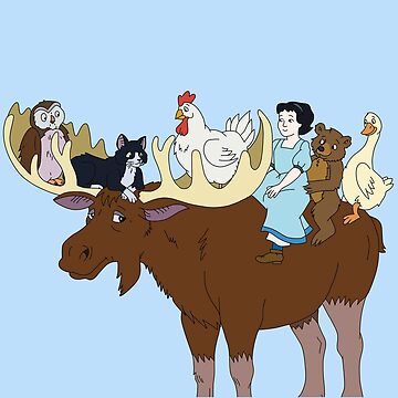 "Little Bear and Friends on a Moose Art " Shower Curtain for Sale by ...