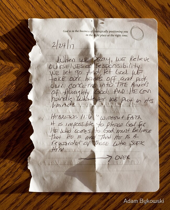 "A Note from God" by Adam Bykowski | Redbubble