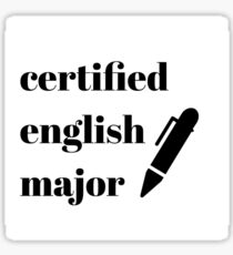 English Major: Stickers | Redbubble