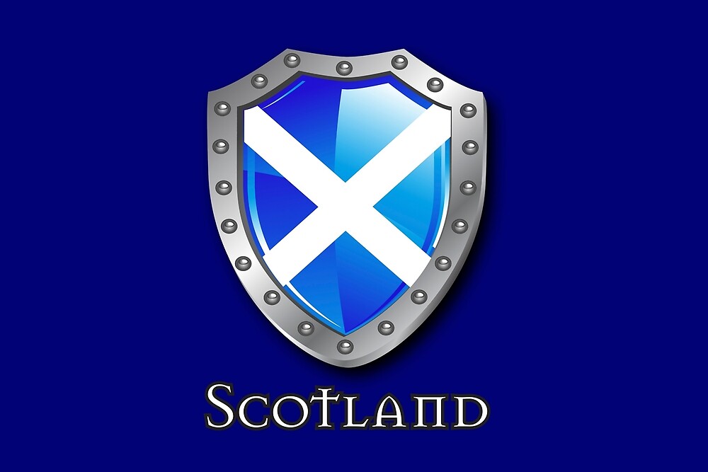 "Scotland Saltire Shield" by eyemac24 | Redbubble
