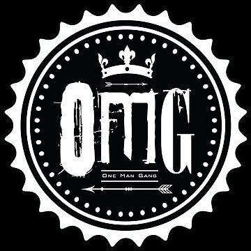 "OMG One man gang" Sticker for Sale by Sima Sirus | Redbubble