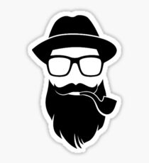Beard Silhouette: Stickers | Redbubble