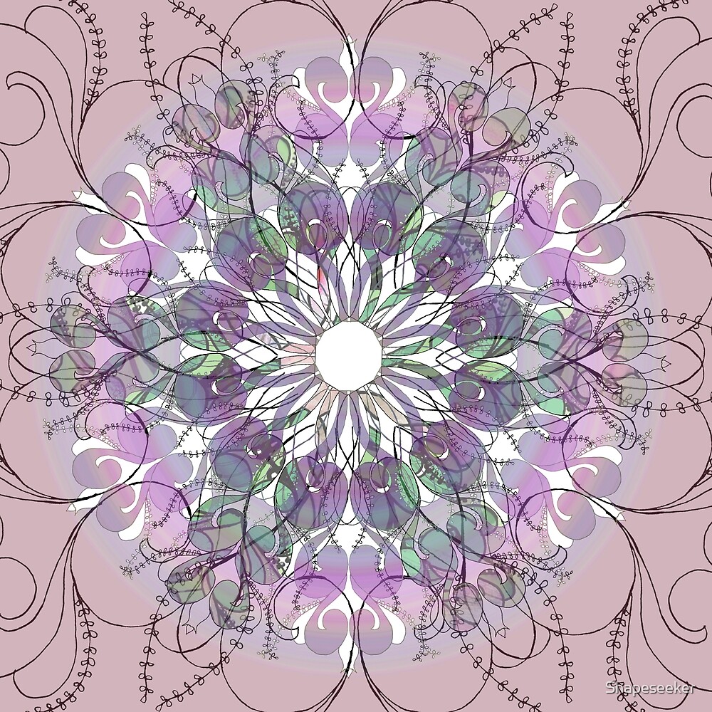 "Tangled Thistle Mandala" by Shapeseeker | Redbubble