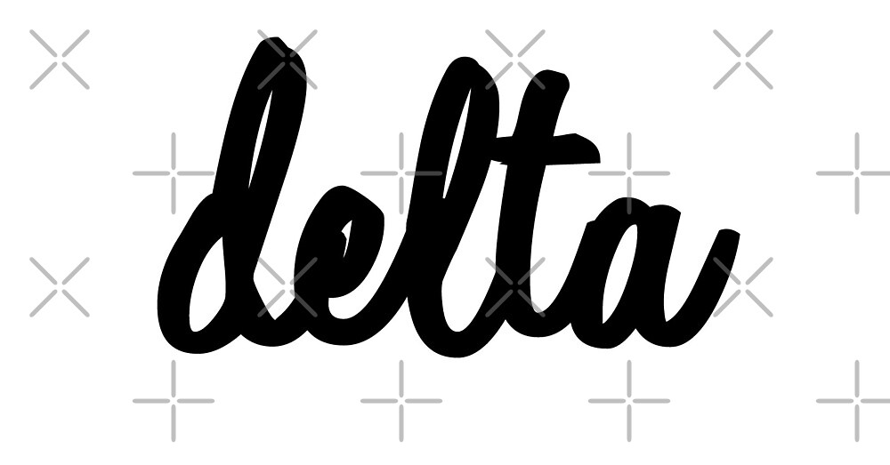 "delta black script" by lolo dottie | Redbubble