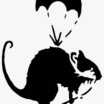 "Banksy Rat Parachute| Perfect Gift" Art Board Print for Sale by ...
