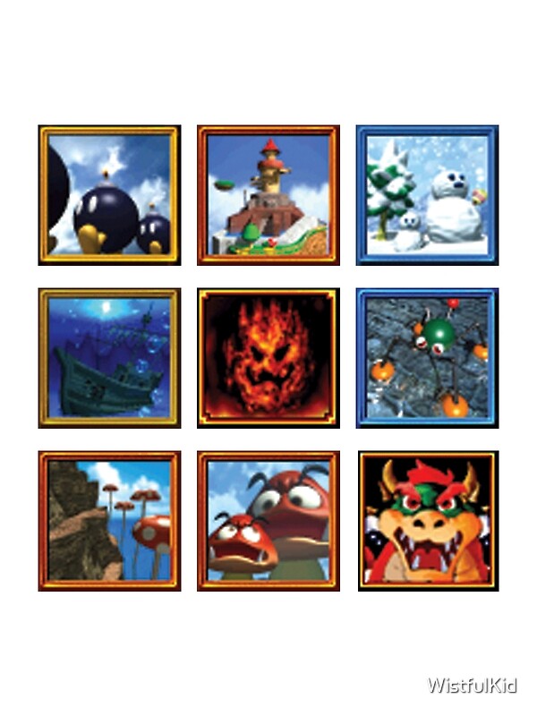 "Super Mario 64 Paintings" Canvas Prints by WistfulKid | Redbubble