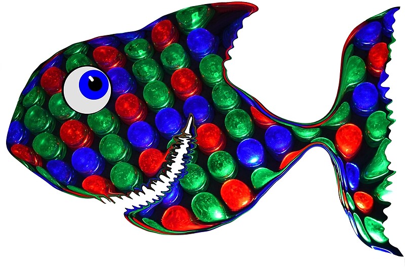 "Disco Fish" by Juhan Rodrik | Redbubble