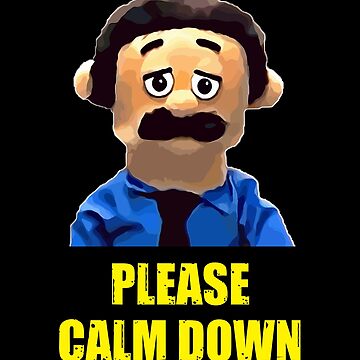 "Please Calm Down Awkward Puppets Diego" Sticker for Sale by BDCSTYLE ...