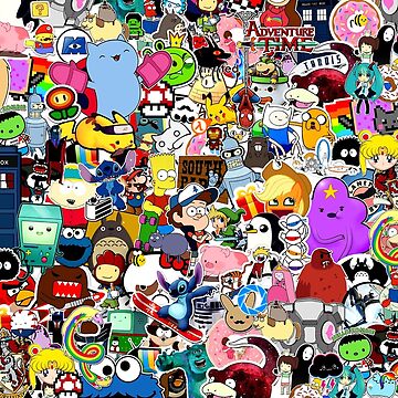 "Cartoon Characters Collage" Poster for Sale by RMelissart | Redbubble