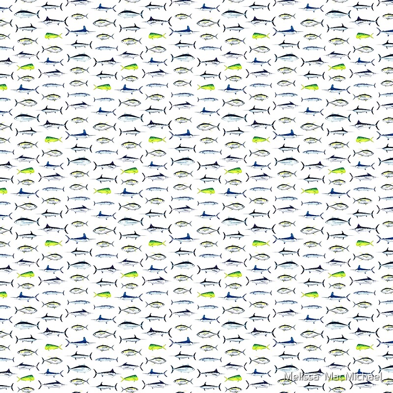 "SPORTFISH Packed Pattern: Yellowfin tuna, Bluefin, Blue Marlin, White ...