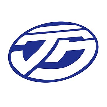 "Teku Logo Plain White on Blue" Sticker for Sale by Justin Curtis ...