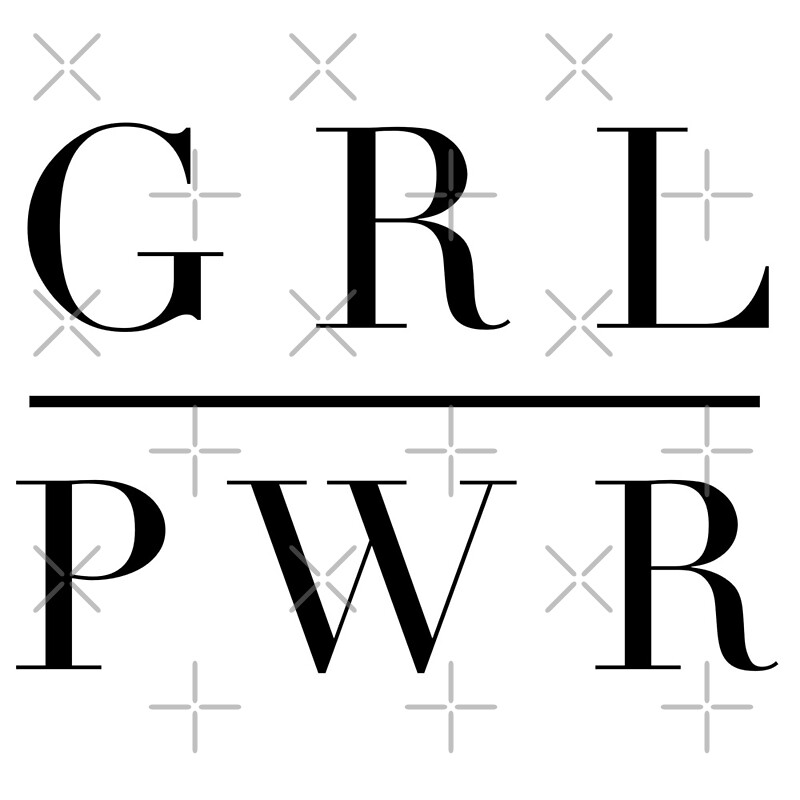 "GRL PWR GIRL POWER" by MadEDesigns | Redbubble