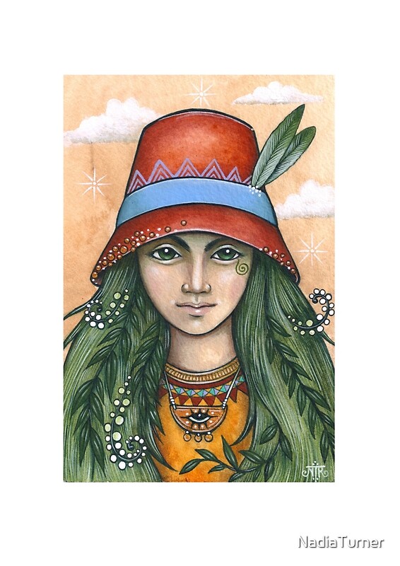 ""Eva" (Print with white border)" by NadiaTurner | Redbubble