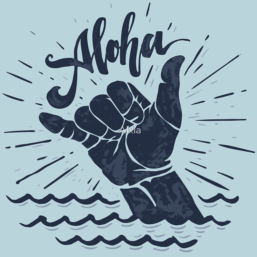 "surf hand sign" by Alxla | Redbubble