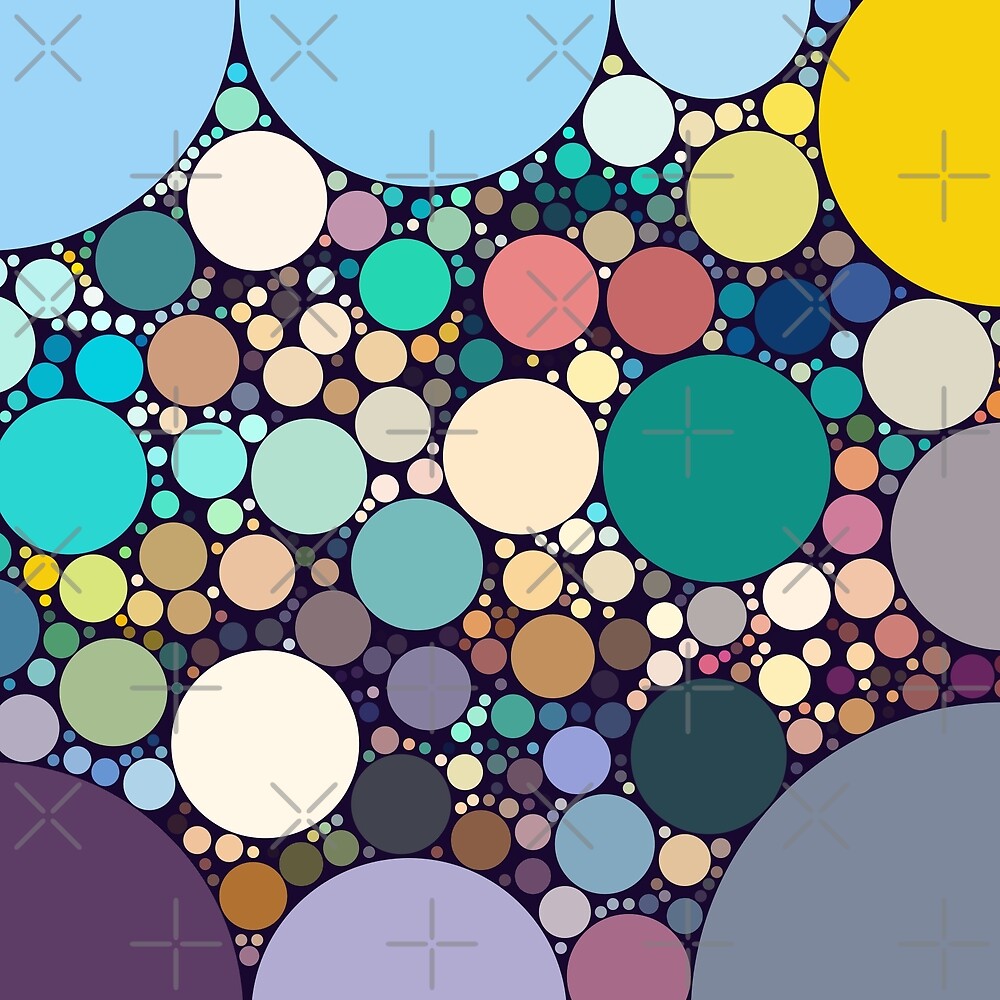 "Many Sizes and Colors Peacock Palette Polka Dots Pattern Design" by patternsoup | Redbubble