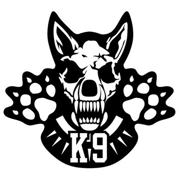 "K9 Skull" Sticker for Sale by Bandonly | Redbubble