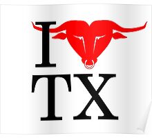 "I Heart TX - I love Texas - Iconic" by andabelart | Redbubble