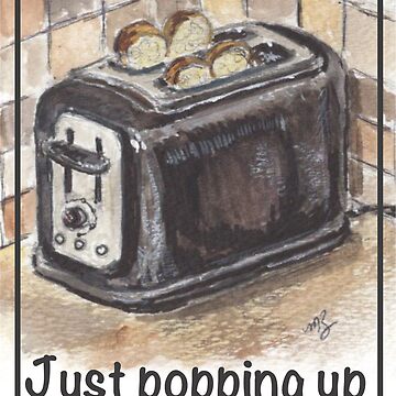 "POPPING UP to say HI!" Sticker for Sale by MaryZabawski | Redbubble