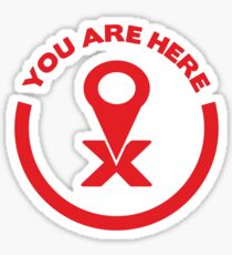 You Are Here: Stickers | Redbubble