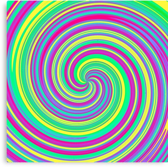 "Psychedelic Swirl" Canvas Print by moonshinepdise | Redbubble