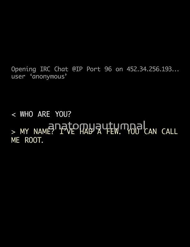 "My name? I've had a few. You can call me Root." by anatomyautumnal ...