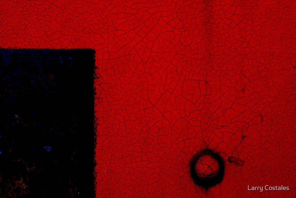 "Cracked Train Texture in Red with Black Square #1" by Larry Costales ...