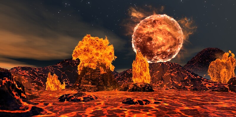 "Orbiting the Red Giant" by sciencenotes | Redbubble