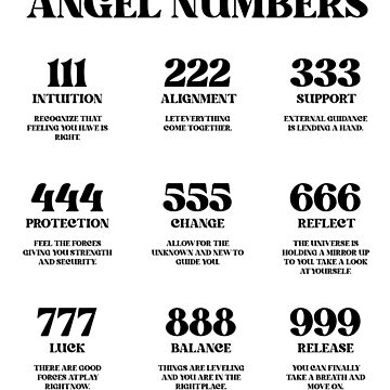 "Angel Numbers" Sticker for Sale by kjanedesigns | Redbubble