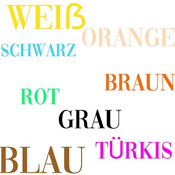 "colors challenge game written in german" Sticker by La-lune-rouge ...